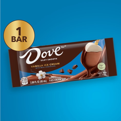 DOVE Vanilla Ice Cream Bars Coated With Milk Chocolate, 3 Pack, 2.89 Oz ...