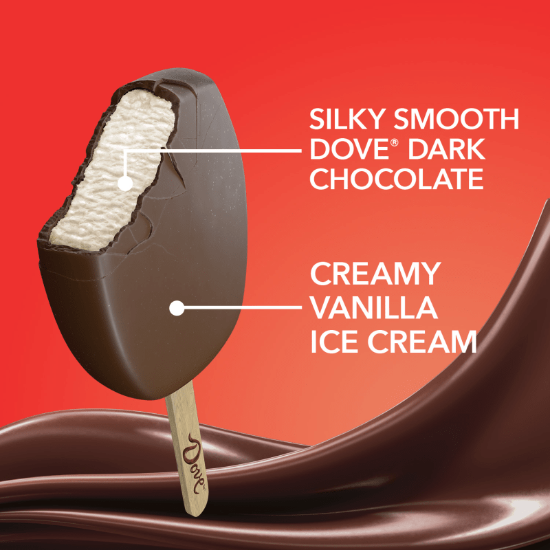 DOVE Vanilla Ice Cream Bars Coated With Dark Chocolate, 3 Pack, 2.89 Oz ... DOVE Vanilla Ice Cream Bars Coated With Dark Chocolate, 3 Pack, 2.89 Oz ...