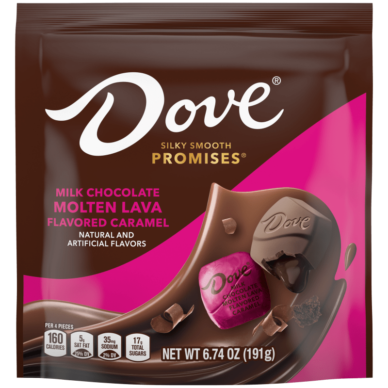 DOVE PROMISES Milk Chocolate Molten Lava Bag, 6.74oz | Dove